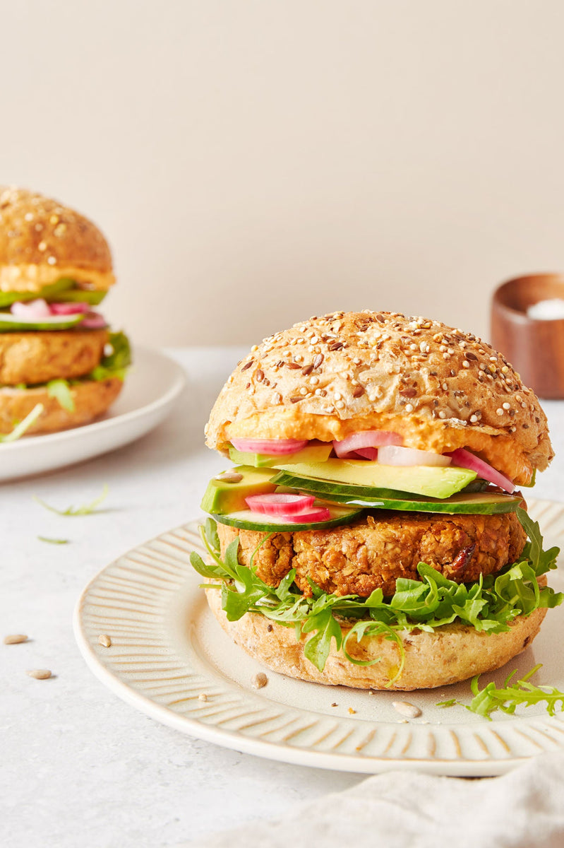 Vegan Sunflower Mince & Butter Bean Burger – The Source Bulk Foods UK