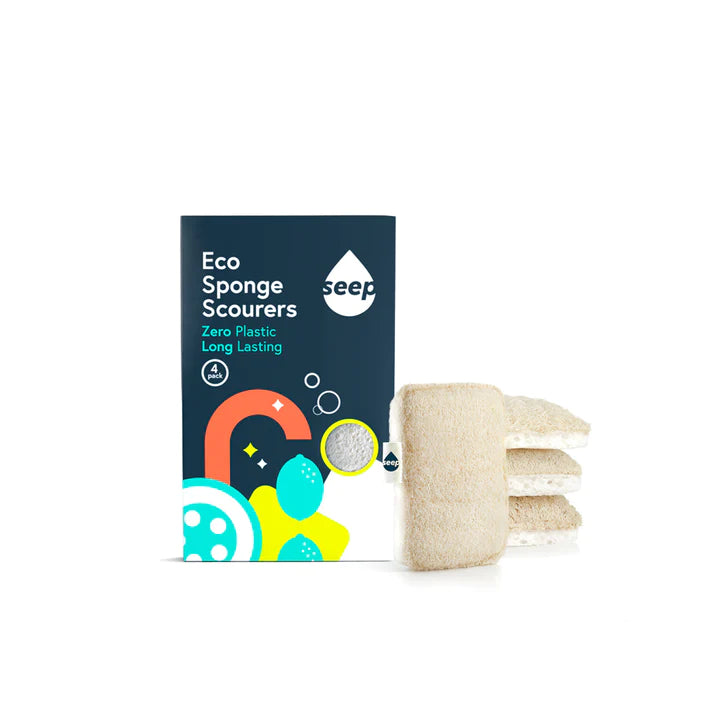 Seep Compostable Sponge with Loofah Scourer Pack of 4 – The Source Bulk ...