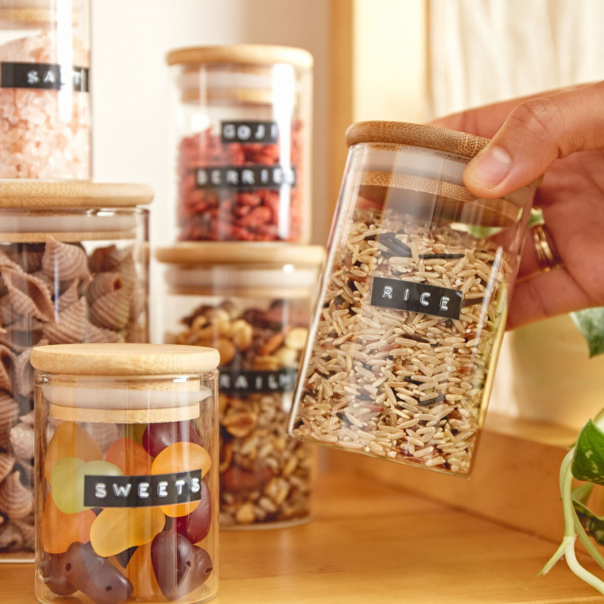 Bamboo Jar 250ml with Lid – The Source Bulk Foods UK